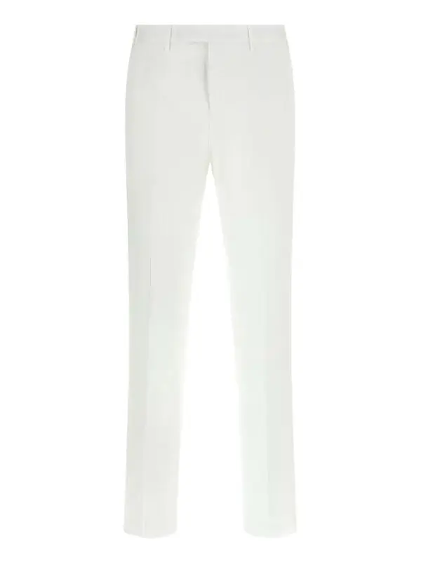 PT TORINO Stretch Pleat Trousers - White