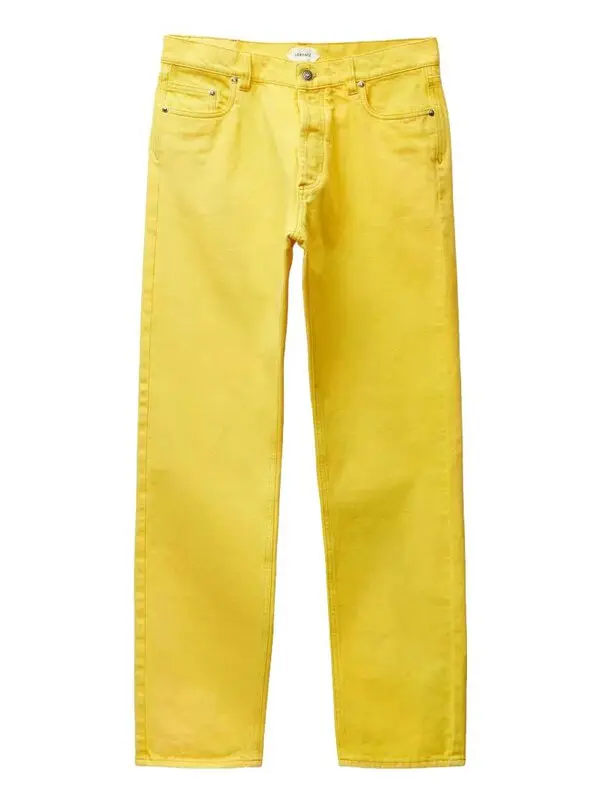 Versace Straight Leg Denim Jeans - Yellow