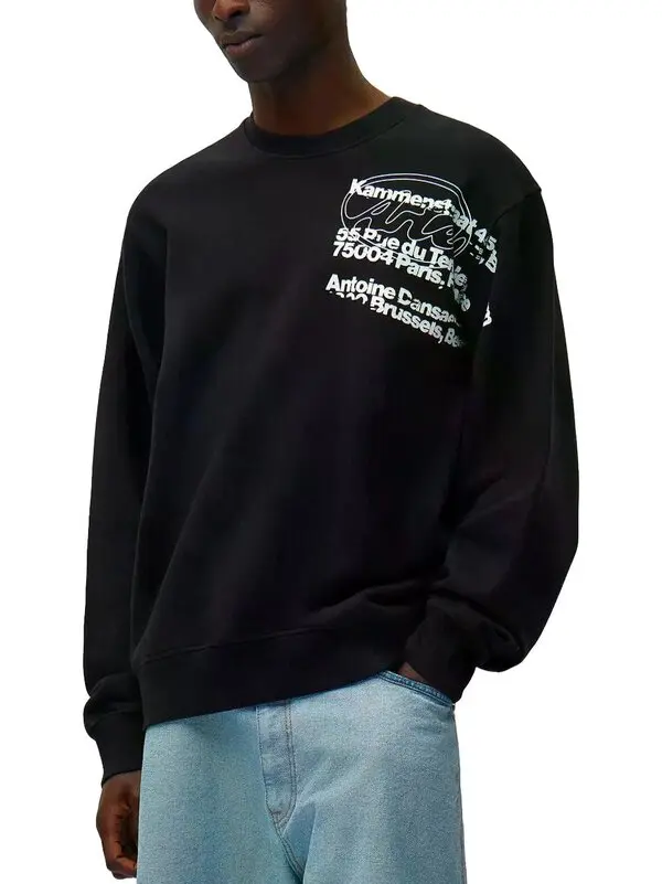 ARTE ANTWERP Address Logo-print Sweatshirt - Black