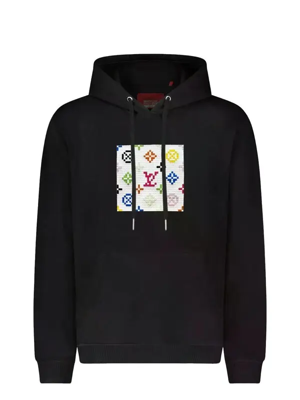 MOSTLY HEARD RARELY SEEN 8-bit Logo-motif Hoodie - Black