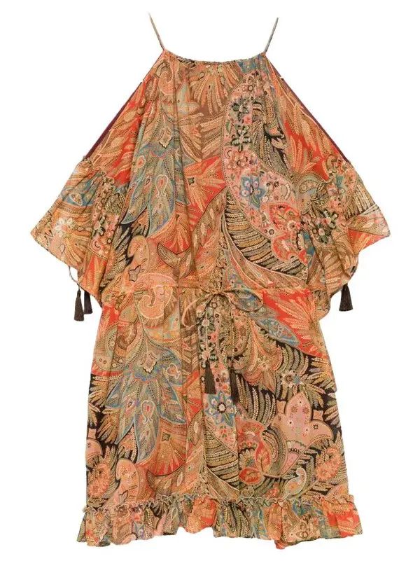 Etro Paisley-pattern Mini Dress - Orange
