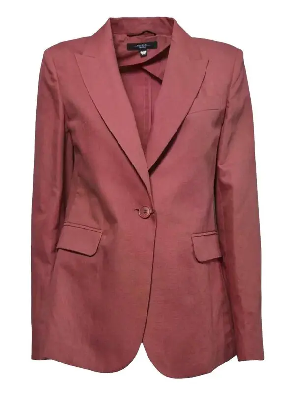 Max Mara Notched-lapel Pocket Blazer - Red