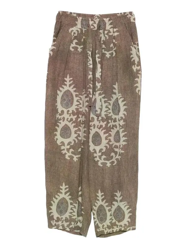 BAZAR DELUXE Printed Trousers - Brown