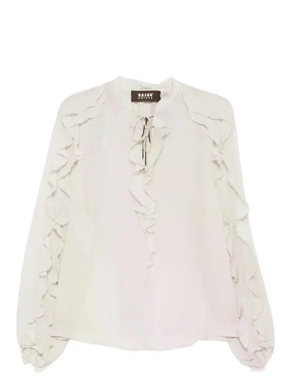 BAZAR DELUXE Ruffled Shirt - Neutrals