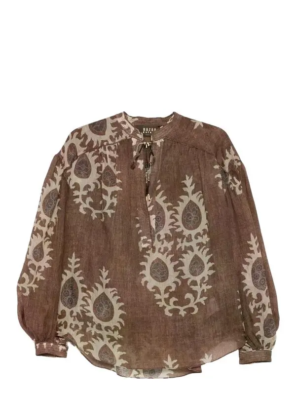 BAZAR DELUXE Floral-print Blouse - Brown