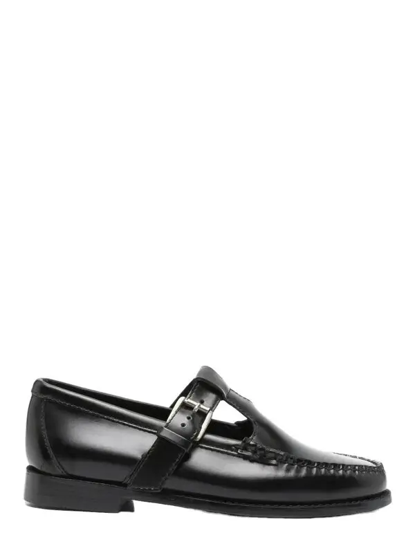 G.H.BASS Weejuns Buckle-strap Leather Mary Jane Shoes - Black