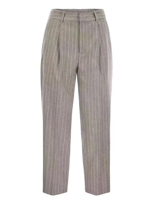 PT TORINO Daisy Pinstripe Trousers - Grey
