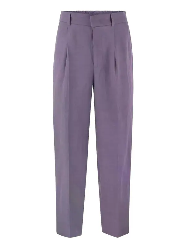 PT TORINO Daisy Pleated Trousers - Purple