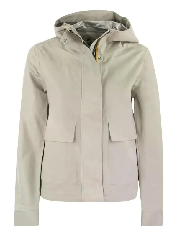 K-WAY Hooded Flap-pocket Jacket - Neutrals