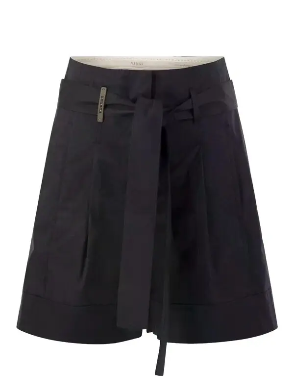 Peserico Belted Pleated Shorts - Blue