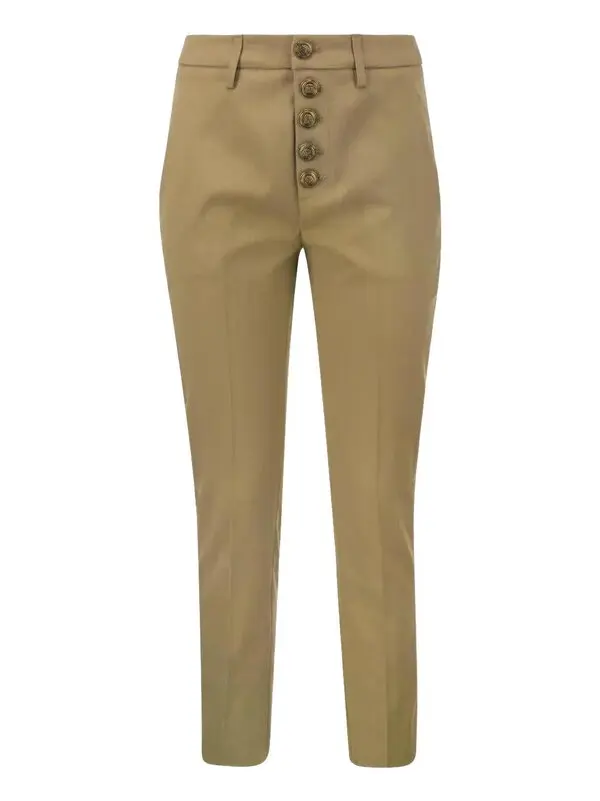 DONDUP Carmen Buttoned Trousers - Brown