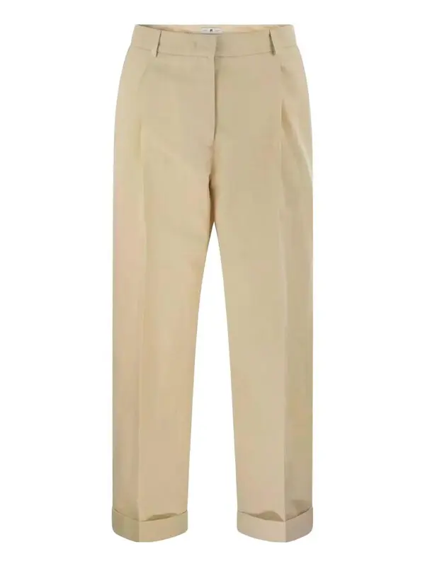 PT TORINO Anna Pleated Trousers - Neutrals