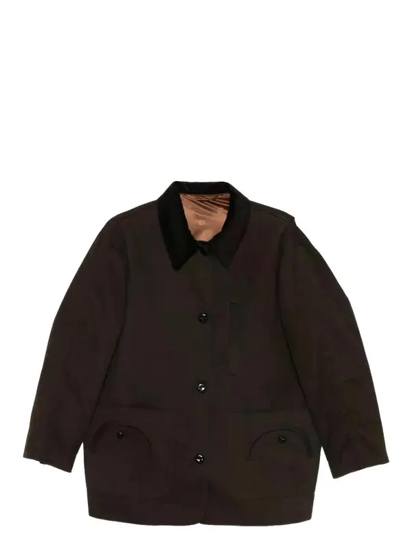BLAZÉ MILANO Corduroy-collar Coat - Brown