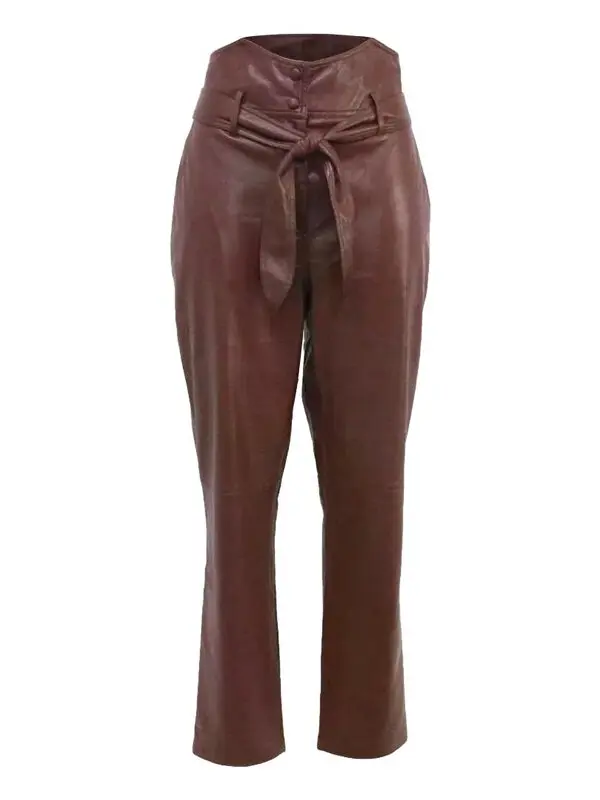 Nanushka Ethan High-waist Trousers - Brown