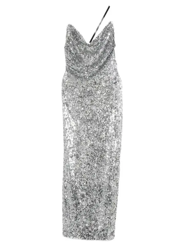 Coperni Sequin-embellished Maxi Dress - Silver