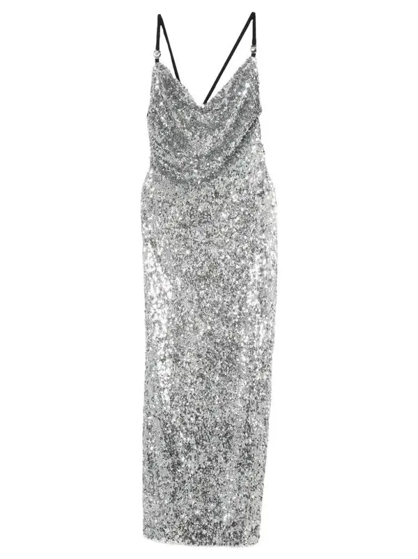 Coperni Sequin-embellished Maxi Dress - Silver