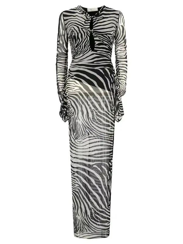 Blumarine Zebra-print Dress - Black