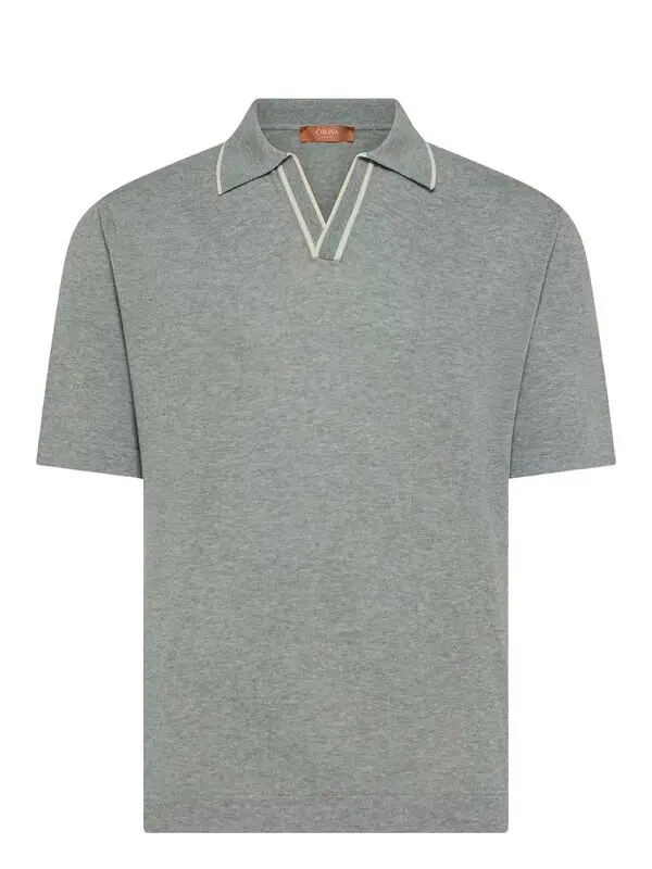 CRUNA V-neck Trim T-shirt - Grey