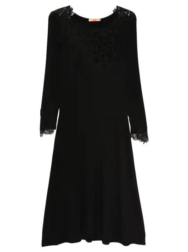 Ermanno Scervino Lace Midi Dress - Black