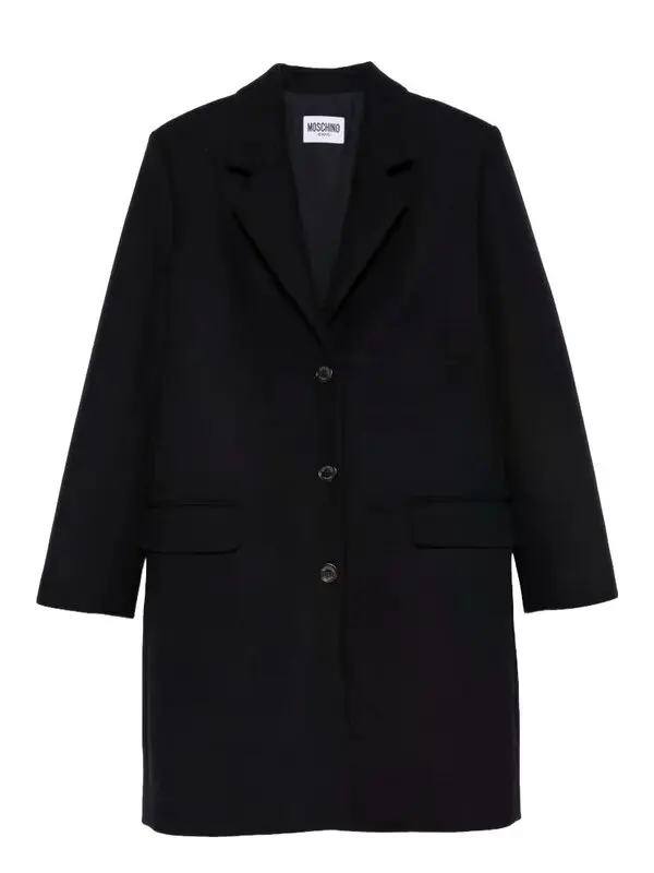 Moschino Flap-pocket Buttoned Coat - Blue