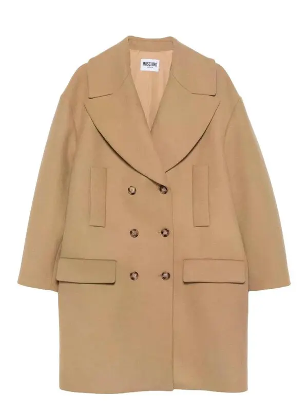 Moschino Double-breasted Coat - Brown