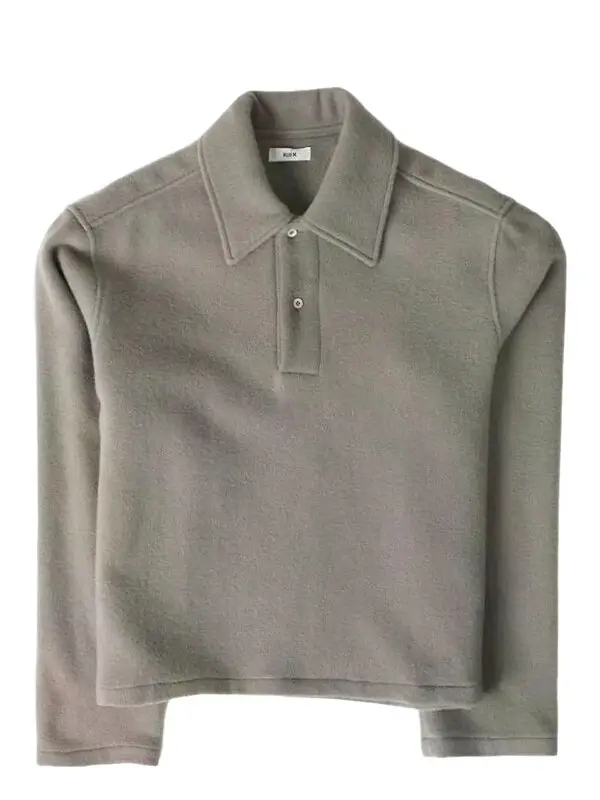 RIER Fog Fleece Polo Shirt - Grey