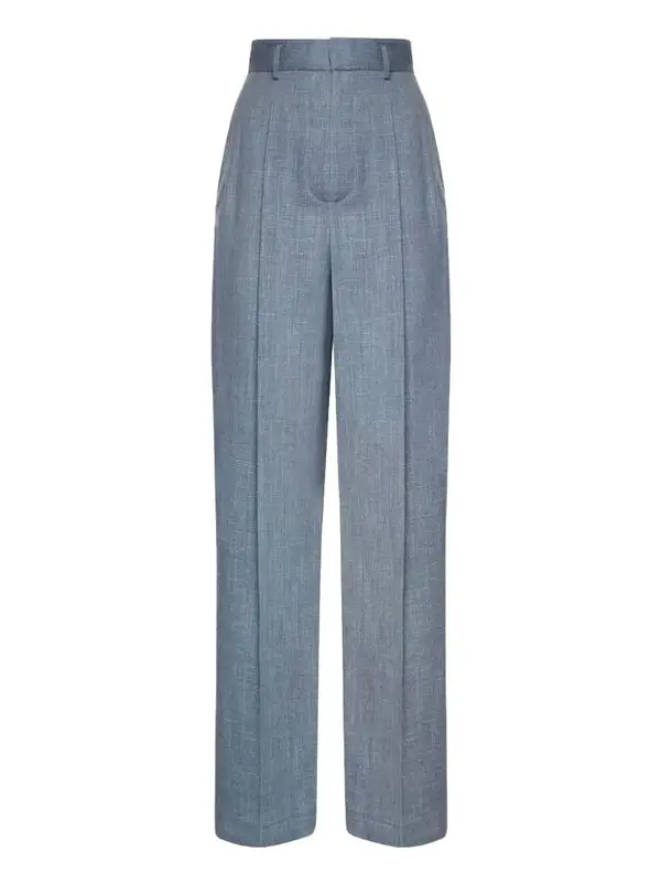 Loro Piana Hector Wide-leg Palazzo Pants - Blue
