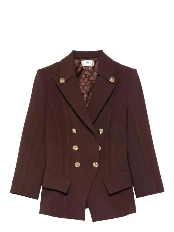 Elisabetta Franchi Double-breasted Blazer - Brown