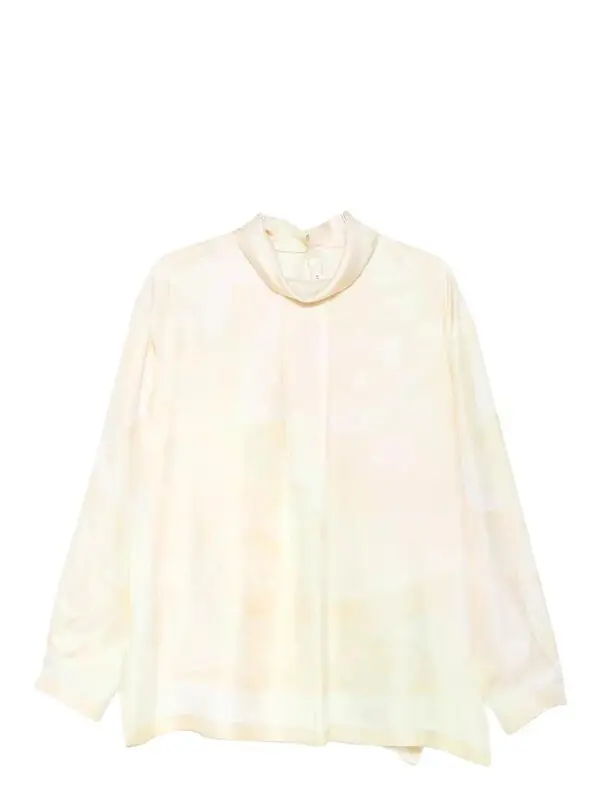 Carven Patterned High-neck Top - Neutrals