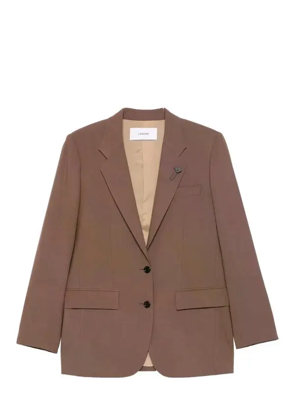 LARDINI Button-fastening Flap-pocket Blazer - Brown