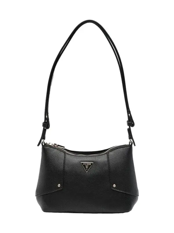 Guess Logo-plaque Shoulder Bag - Black