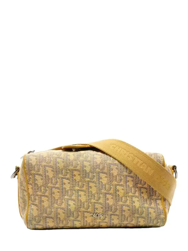 Dior 2000s Jacquard Crossbody Bag - Yellow