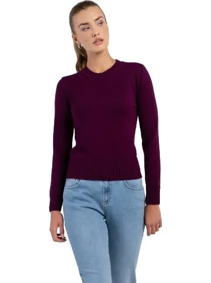 KETTLEWELL Minna Long Sleeve Crew Neck Sweater - Beetroot