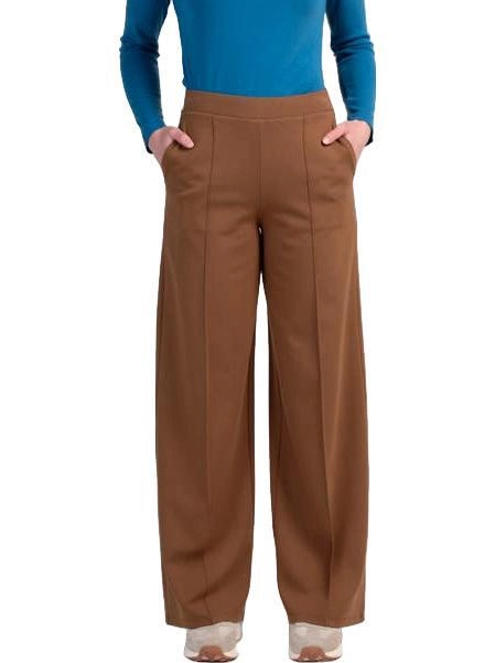 KETTLEWELL Ponte Wide Leg Trousers - Light Chocolate