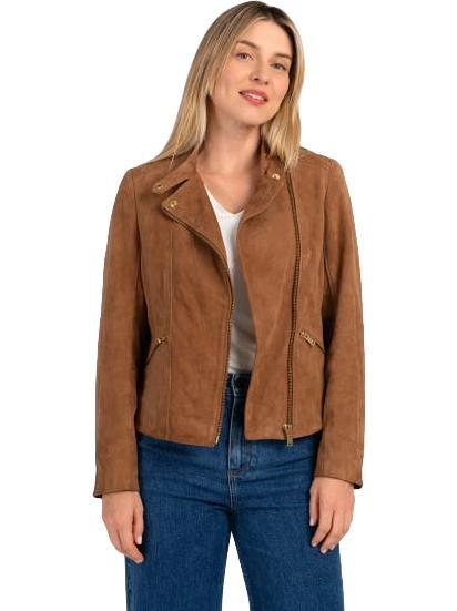KETTLEWELL Suede Biker Jacket - Camel
