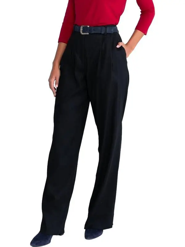 KETTLEWELL Iona Linen Wide-leg Pants - Black