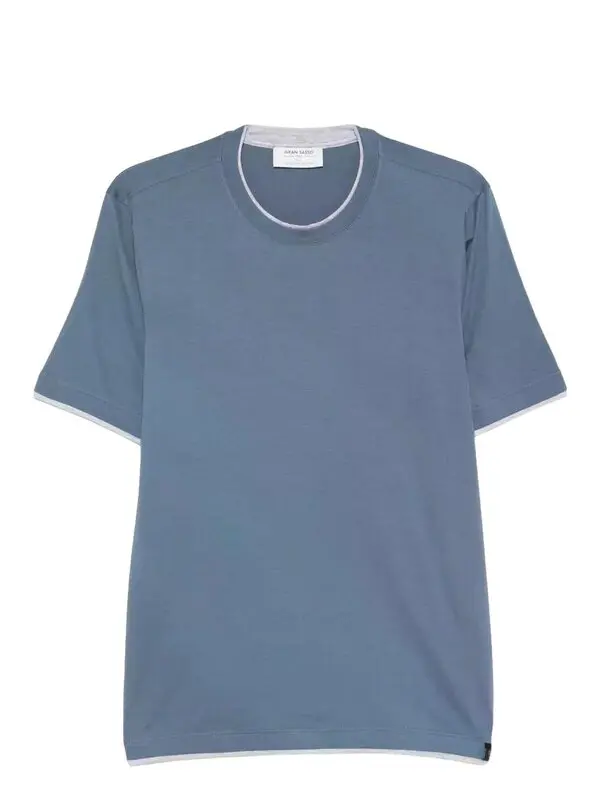 GRAN SASSO Trim-detail T-shirt - Blue