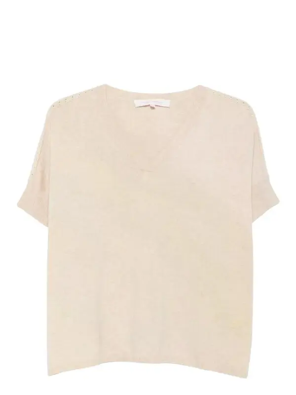 ABSOLUT CASHMERE V-neck Top - Neutrals