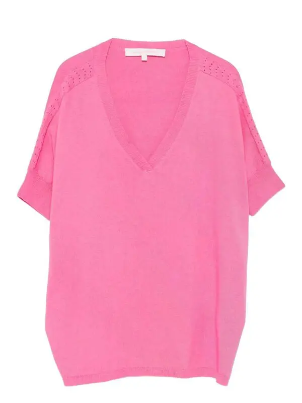 ABSOLUT CASHMERE Alyssa V-neck Top - Pink