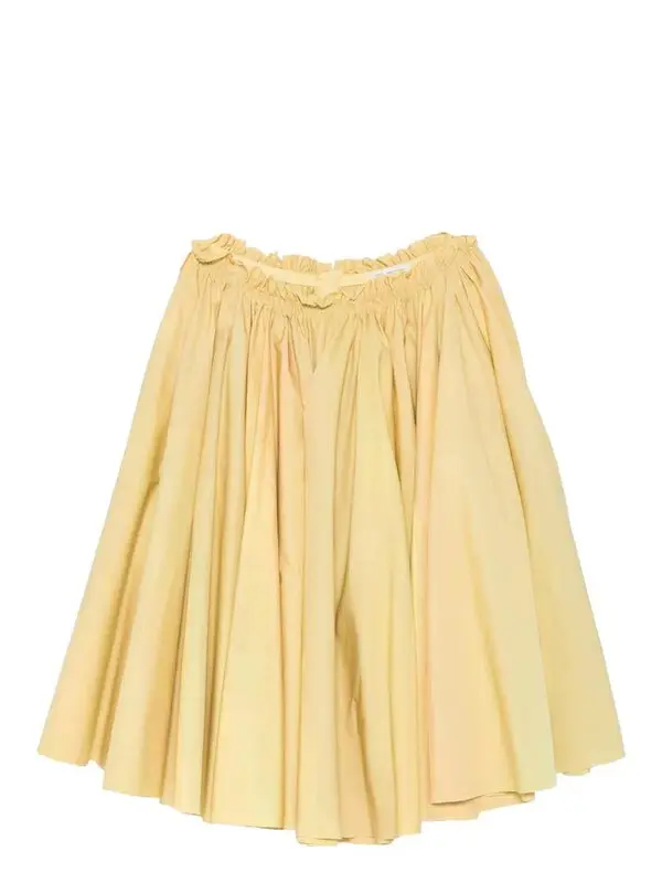Ami Gathered Midi Skirt - Yellow