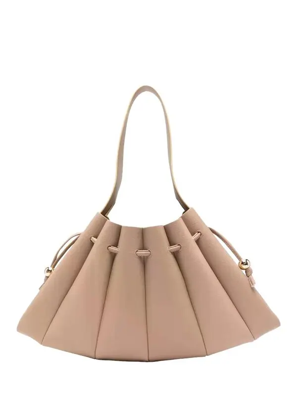 THEMOIRE Calipso Gathered Shoulder Bag - Neutrals