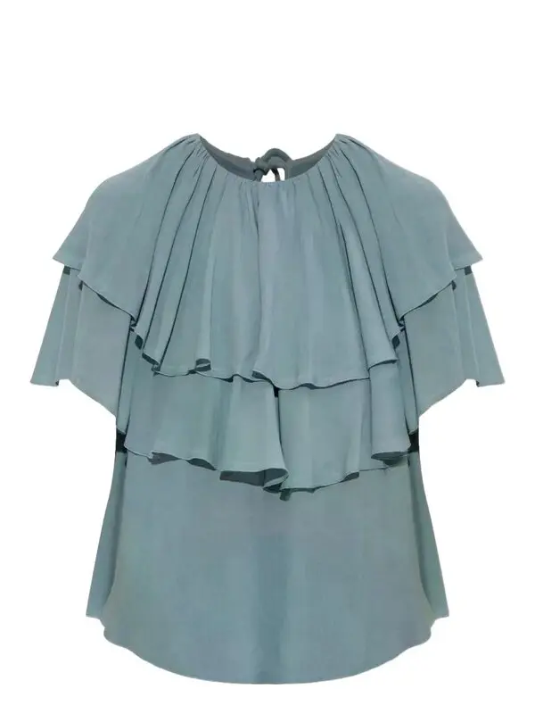 BY MALENE BIRGER Nina Ruffled Blouse - Blue