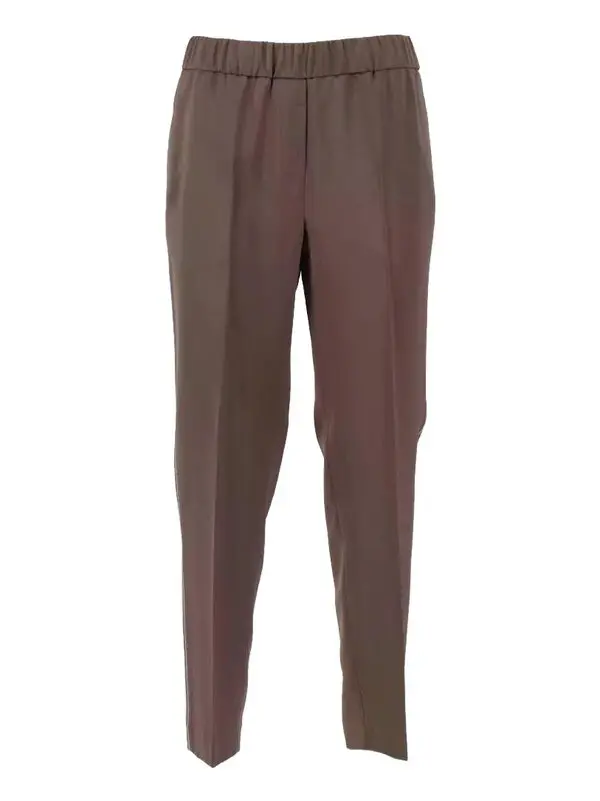 Peserico Elasticated Trousers - Brown