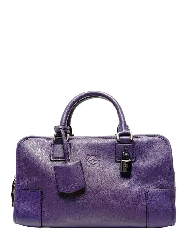 Loewe Top Handle Leather Handbag - Purple