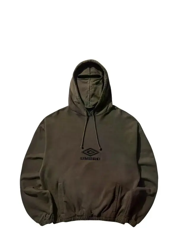 UMBRO Hooded Face Mask Sweatshirt - Brown