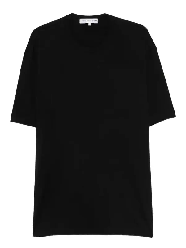 Comme Des Garçons Crew-neck Logo T-shirt - Black
