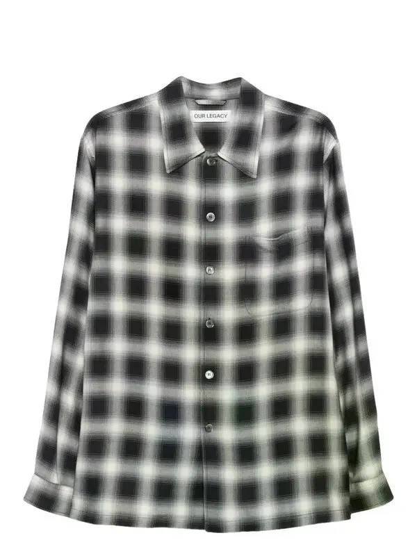 Our Legacy Every Check-pattern Button-down Shirt - Blue