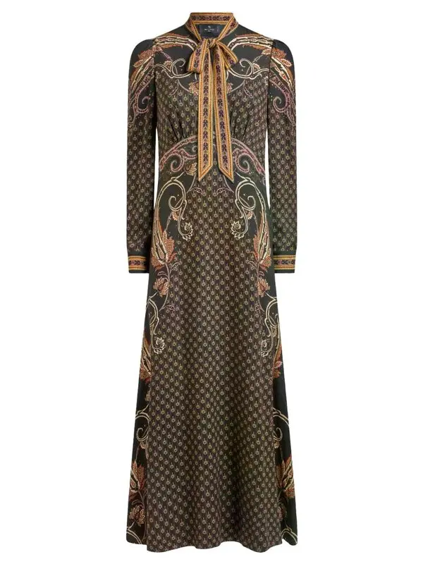 Etro Paisley-print Maxi Dress - Black