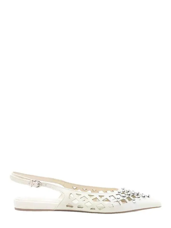 APEPAZZA Petal-embellished Ballet Flats - Neutrals