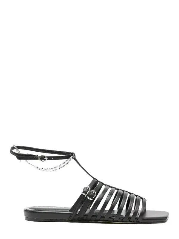 APEPAZZA Dhalia Chain-strap Sandals - Black